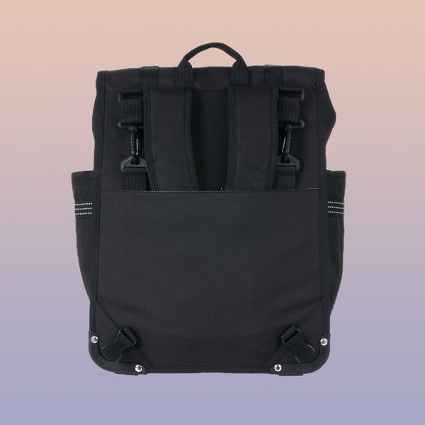 Monochrome Rolltop Backpack Pannier Black - Goodordering